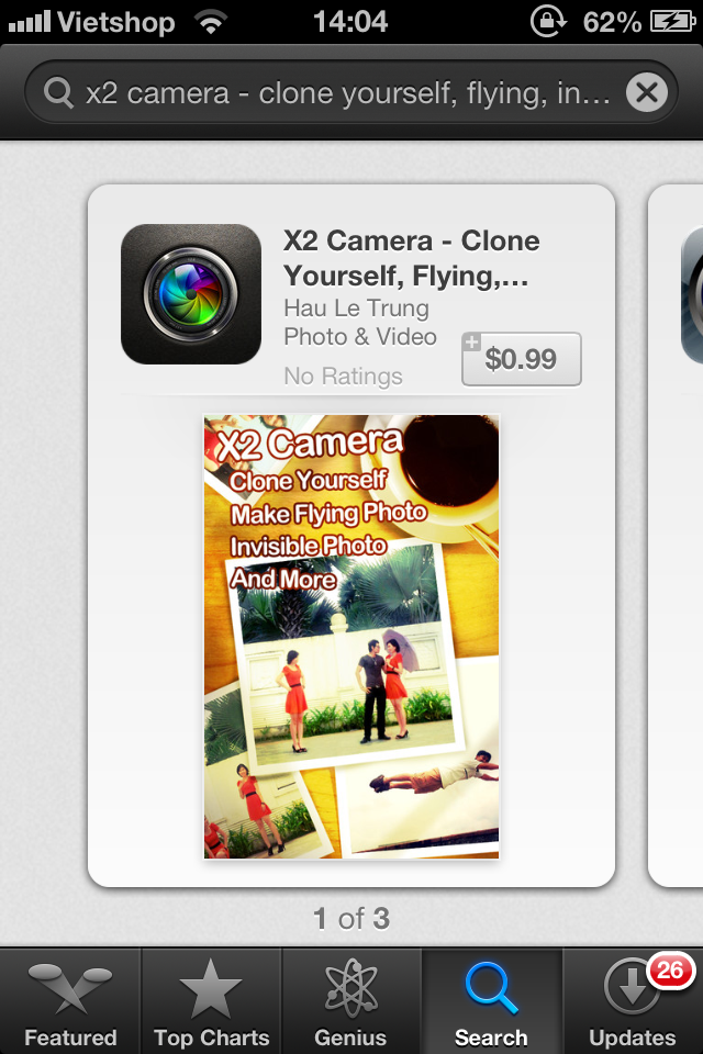 X2 Camera - Clone Yourself, Flying, Invisible Photo, and Split Pic | Viết bởi vietshop_320caugiay