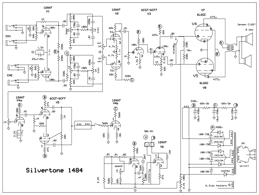 Motorboating Silvertone 1484 Guitar Amp | Audiokarma Home Audio Stereo ...