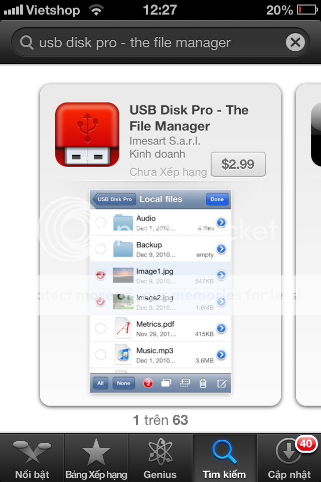 USB Disk Pro - The File Manager phiên bản 1.3.6 | Viết bởi vietshop ...