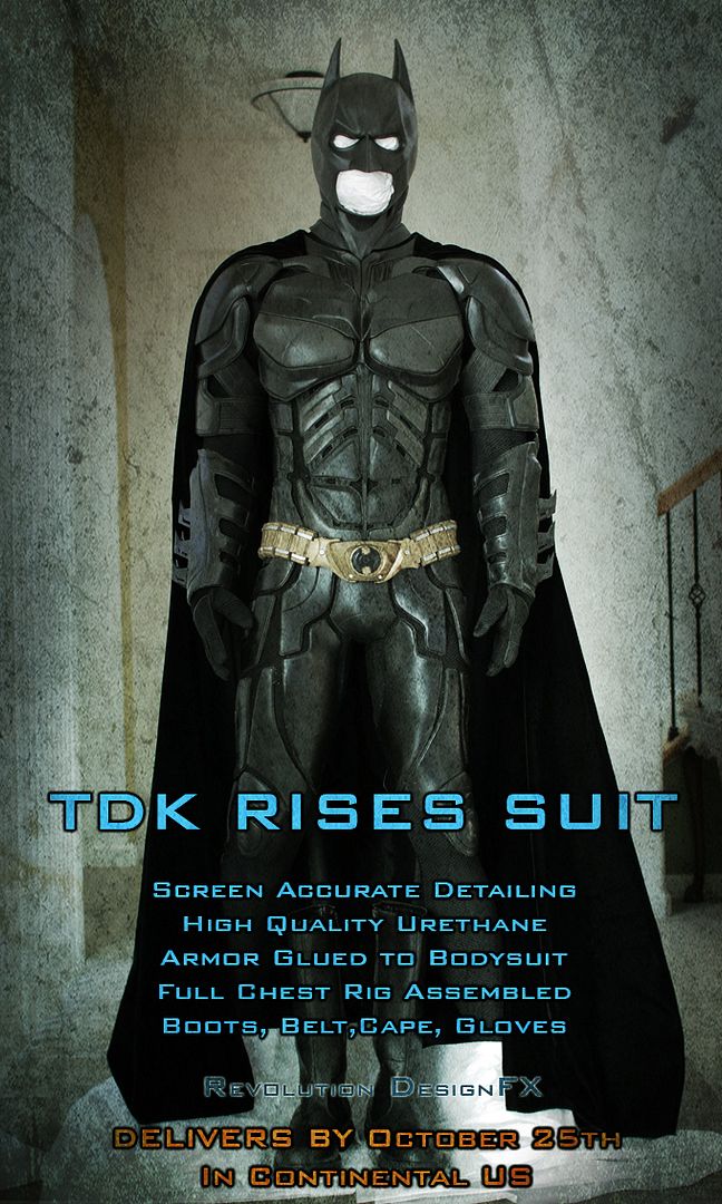 Batman The Dark Knight Rises FULL SUIT, Cowl Belt Armor Cape Boots ...